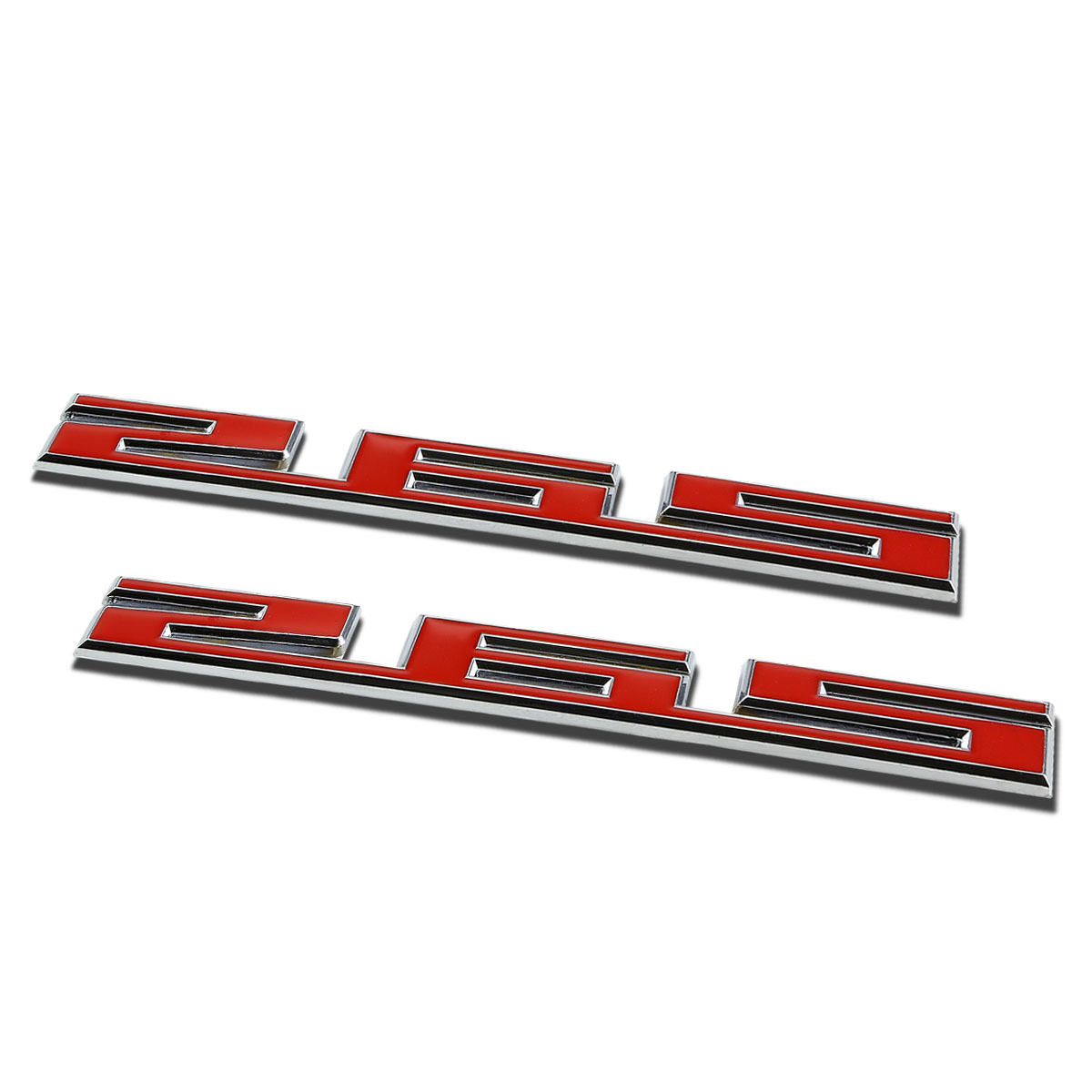DNA Motoring EM-L-265-RD-SL-X2 2 x Metal Emblem Decal Logo Trim Badge ...